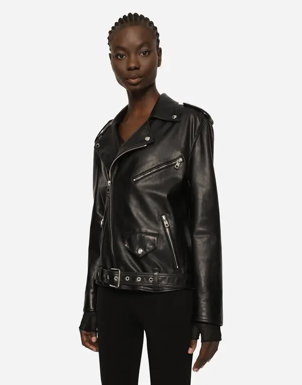 Dolce & Gabbana Leather Biker Jacket