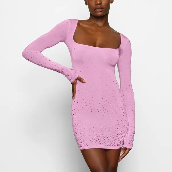 SKIMS Jelly Sheer Rhinestone Dress