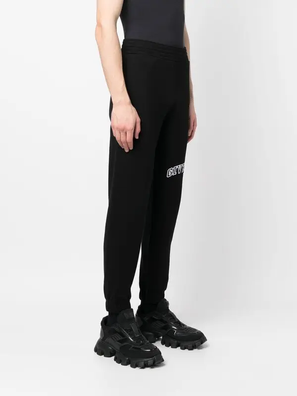 Givenchy Logo-embroidered Tapered Sweatpants - Black