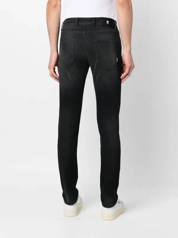 PT TORINO Slim-cut Mid-rise Jeans - Black