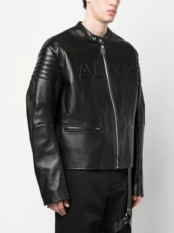 1017 Alyx 9sm Logo-embossed Leather Jacket