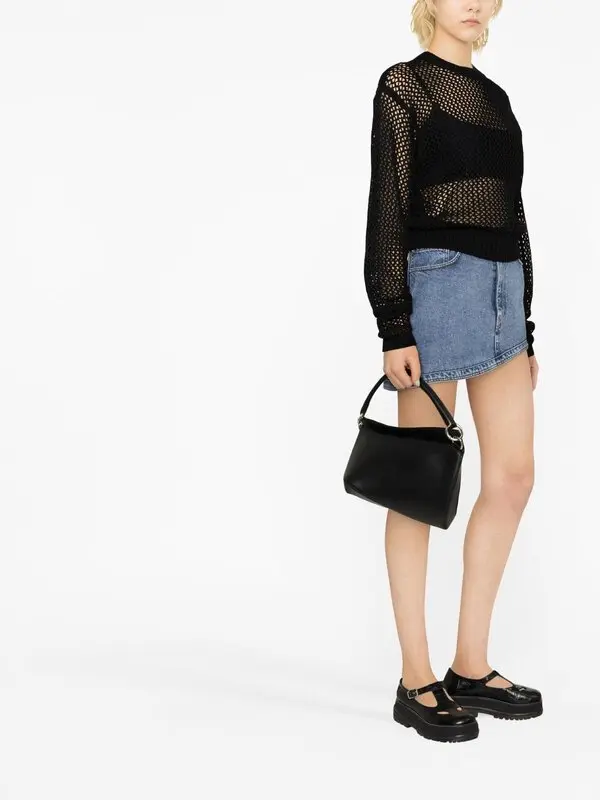 RAMAEL Cotton Open-knit Jumper - Black