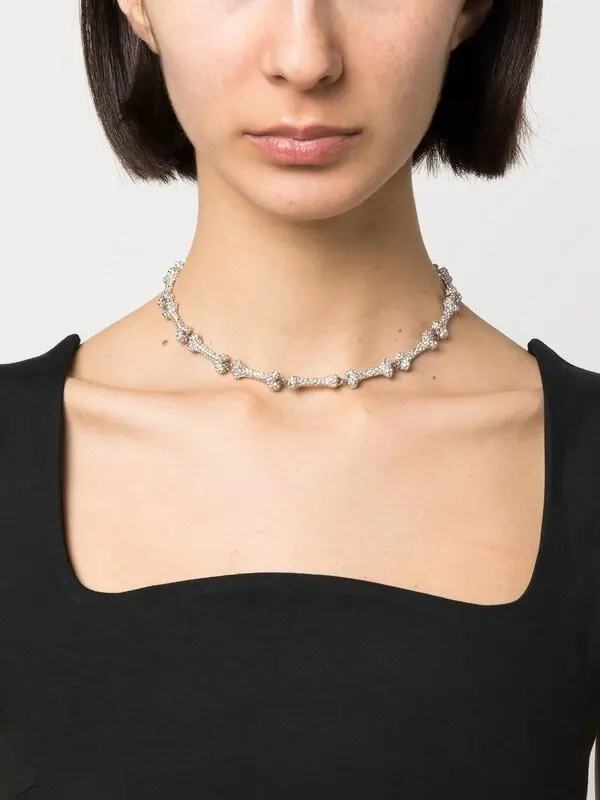 VIVIENNE WESTWOOD Faustine Crystal-embellished Bones Necklace