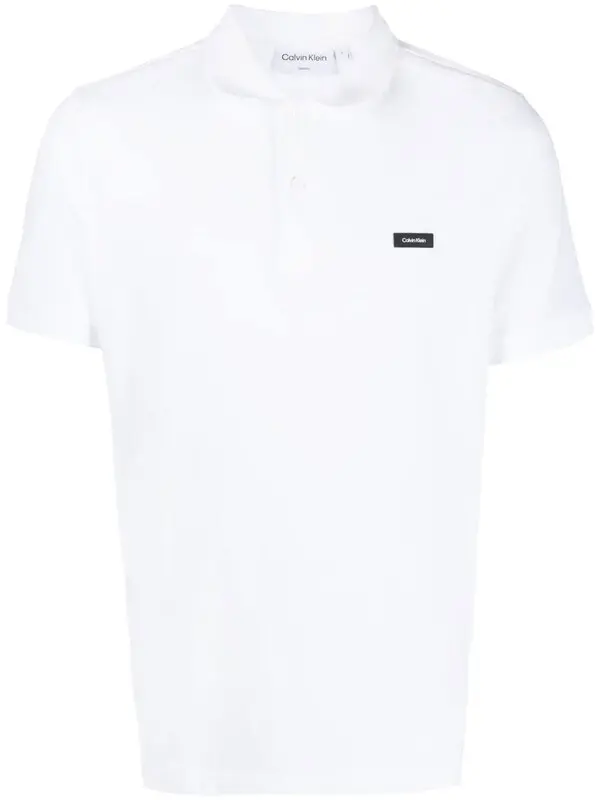 Calvin Klein Logo-patch Polo - White