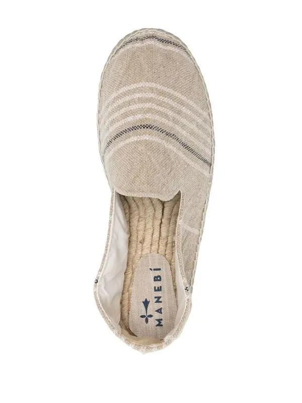 Manebí Striped Slip-on Espadrilles - Neutrals