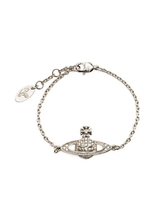 VIVIENNE WESTWOOD Mini Bas Relief Chain Bracelet - Silver