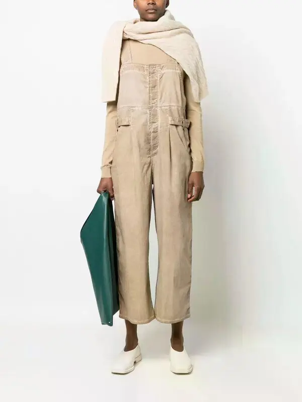 UMA WANG Distressed Cotton Dungarees