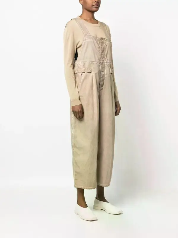 UMA WANG Distressed Cotton Dungarees