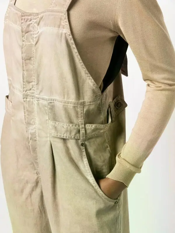 UMA WANG Distressed Cotton Dungarees