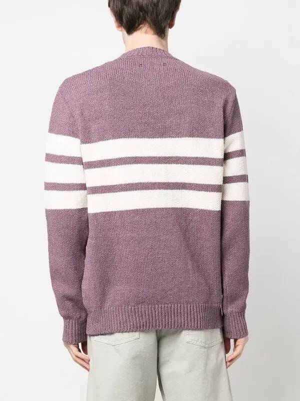 GOLDEN GOOSE Ribbed-knit Crew Neck Sweatshirt