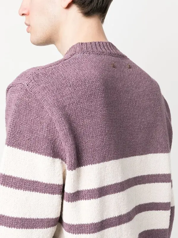 GOLDEN GOOSE Ribbed-knit Crew Neck Sweatshirt