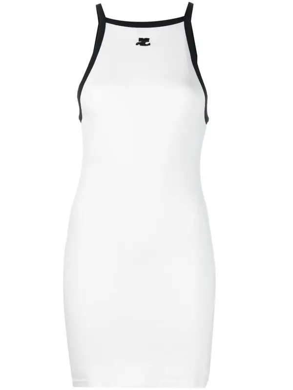 COURREGES Sleeveless Mini-dress - White