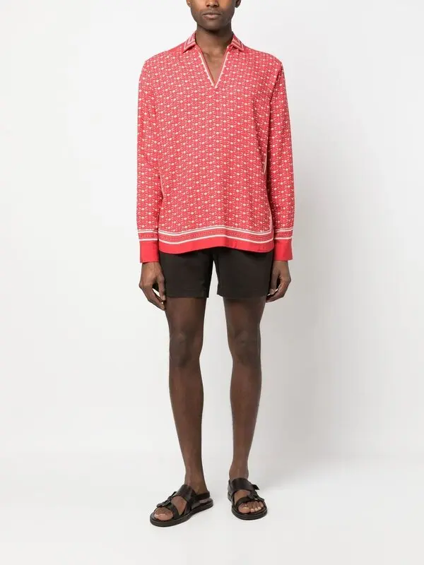 Orlebar Brown Ridley Bandana Shirt - Red