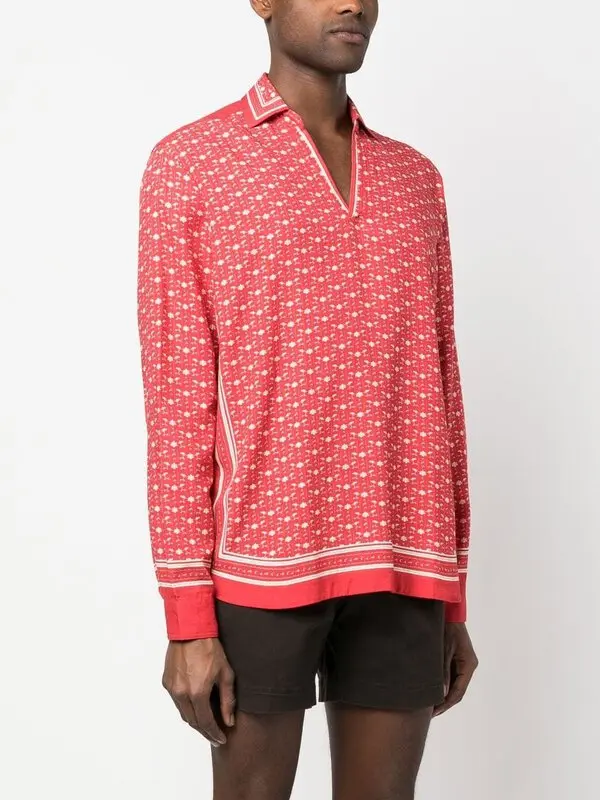 Orlebar Brown Ridley Bandana Shirt - Red