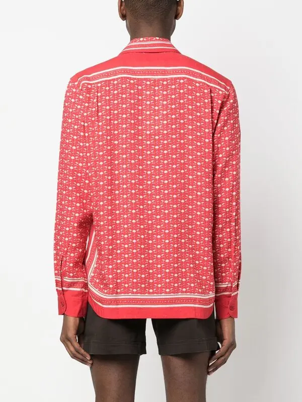 Orlebar Brown Ridley Bandana Shirt - Red