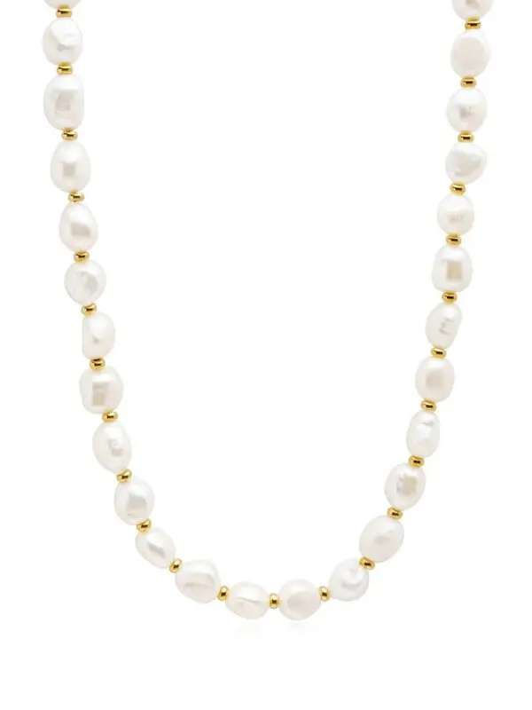 NIALAYA JEWELRY Baroque Pearl Choker - White