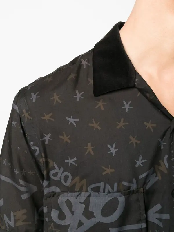 Sacai Graphic-print Short-sleeve Shirt