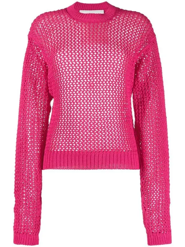 RAMAEL Cotton Open-knit Jumper - Pink