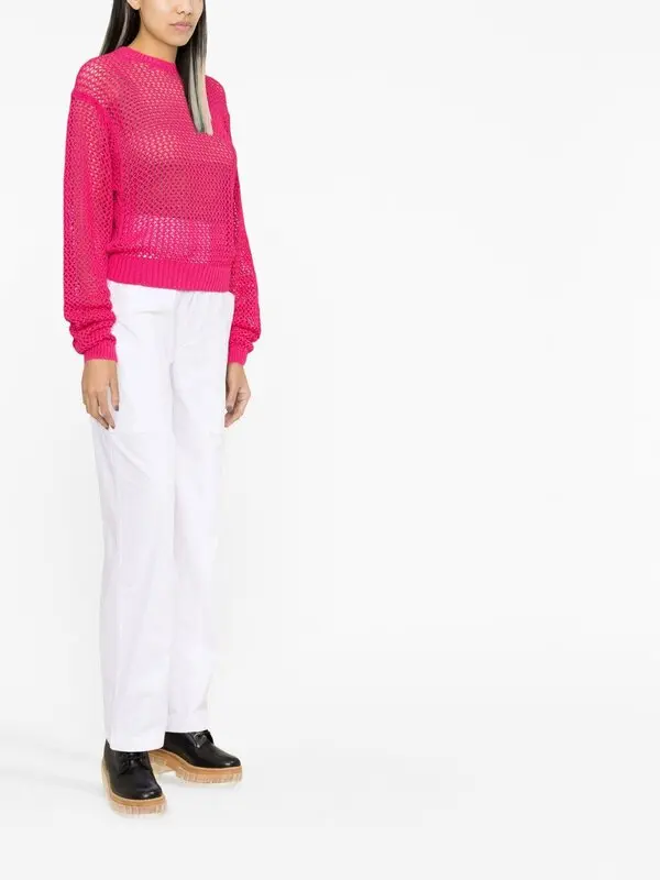 RAMAEL Cotton Open-knit Jumper - Pink