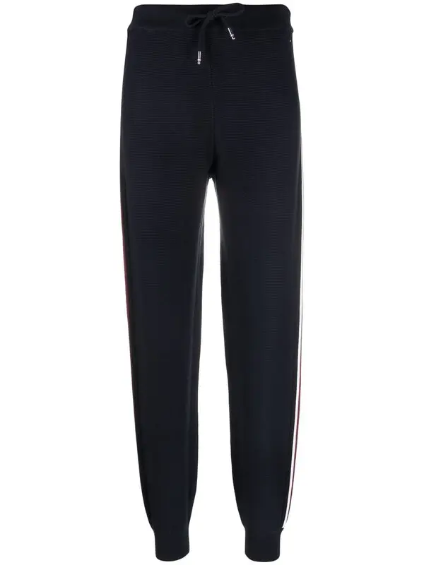 Tommy Hilfiger Side-stripe Cotton Track Pants - Blue