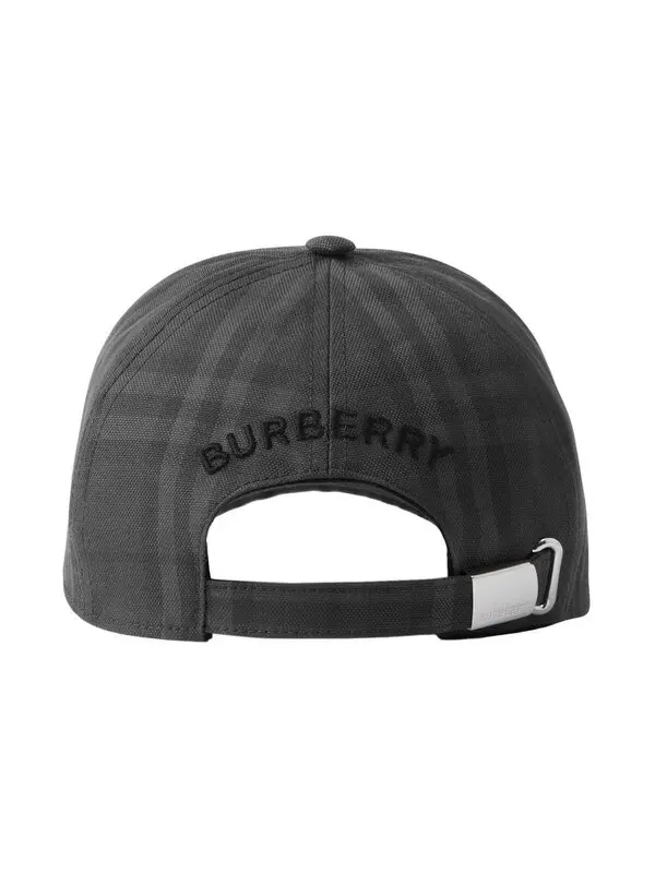 Burberry Vintage-Check Cotton Cap - Grey | Editorialist display picture 3
