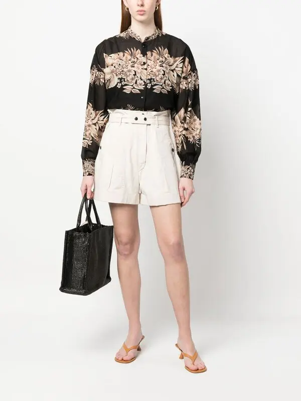 TWINSET Floral Print Shirt - Black