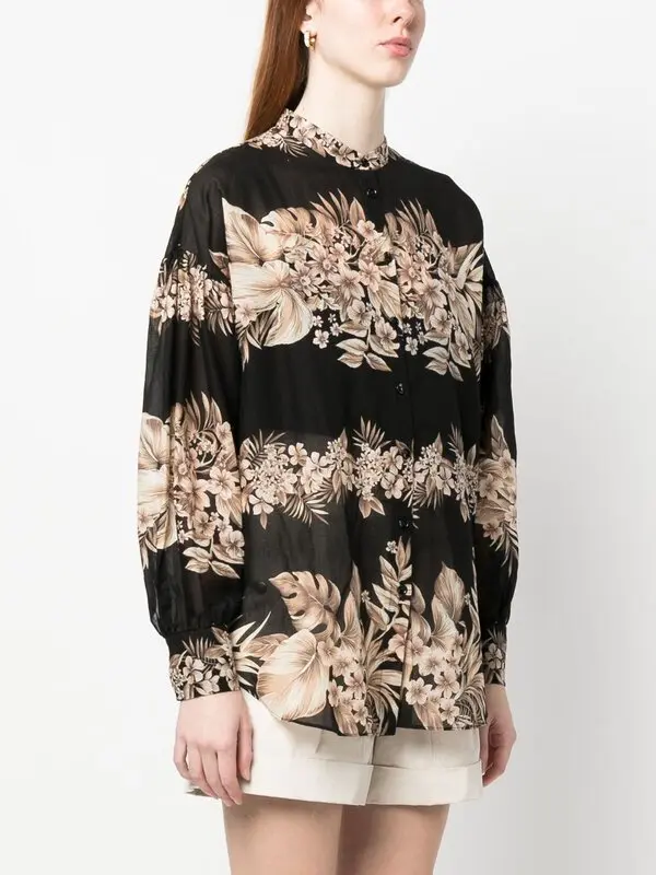 TWINSET Floral Print Shirt - Black