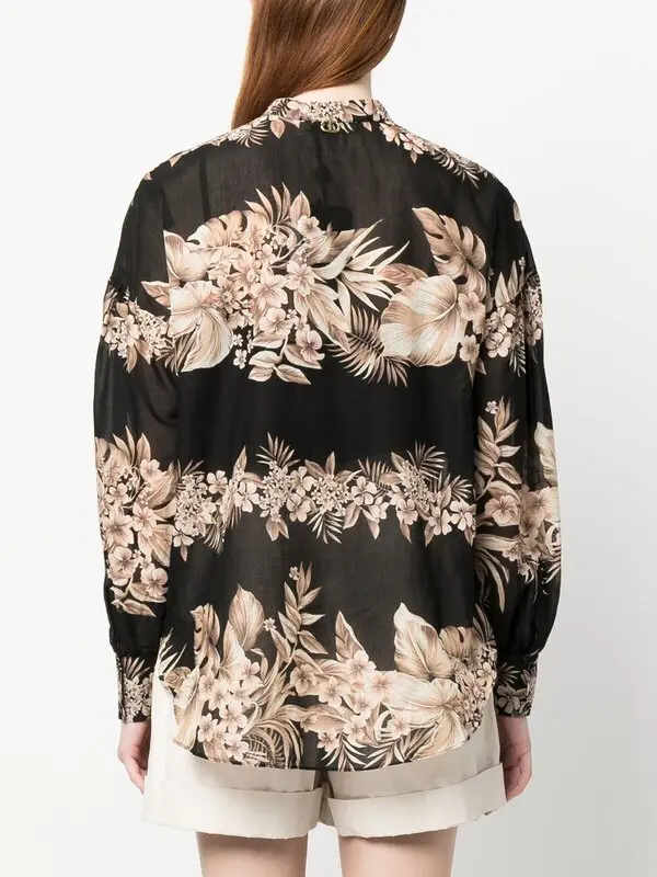 TWINSET Floral Print Shirt - Black