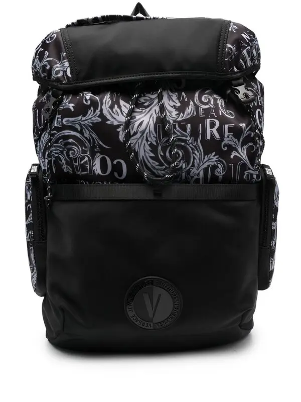 Versace Baroque Logo-print Backpack