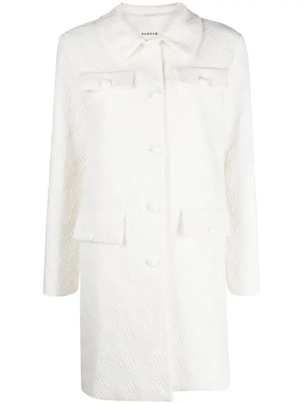 P.a.r.o.s.h Matelassé Single-breasted Coat