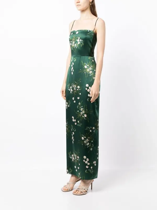 Reformation Frankie Sleeveless Silk Dress In Green - 11% Off | Editorialist