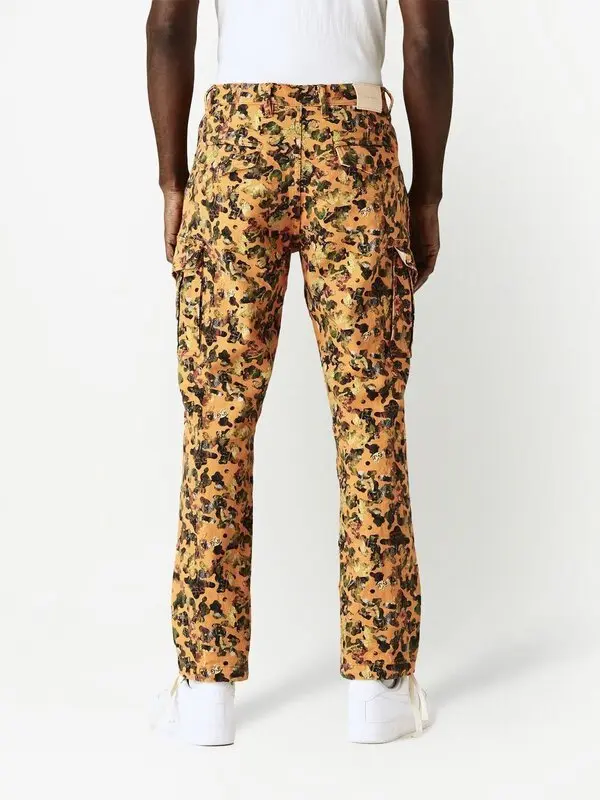 PURPLE BRAND Graphic-print Cargo Trousers