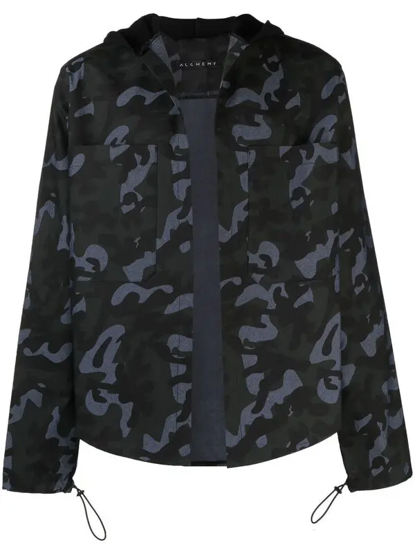 Alchemy Fashions Camouflage-print Hooded Shirt