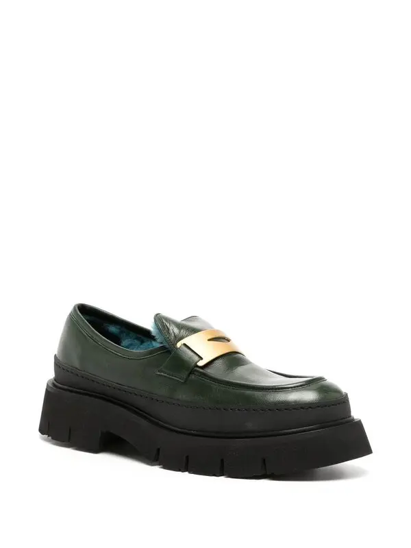 MADISON MAISON Logo-plaque Loafers - Black