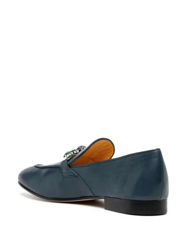 MADISON MAISON Crystal-embellished Flat Loafers - Blue