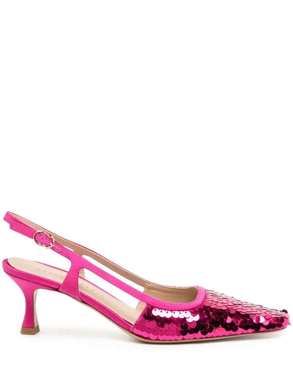 Roberto Festa Siviglia Sequinned Slingback Pumps - Pink