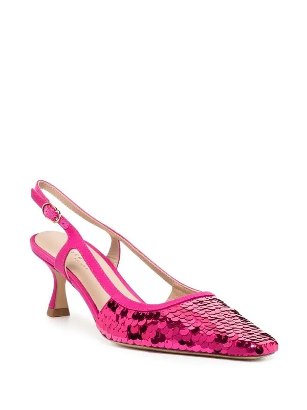 Roberto Festa Siviglia Sequinned Slingback Pumps - Pink