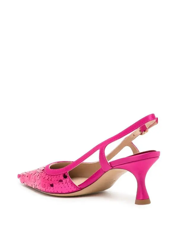 Roberto Festa Siviglia Sequinned Slingback Pumps - Pink