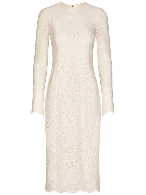 Dolce & Gabbana Floral-lace Midi Dress