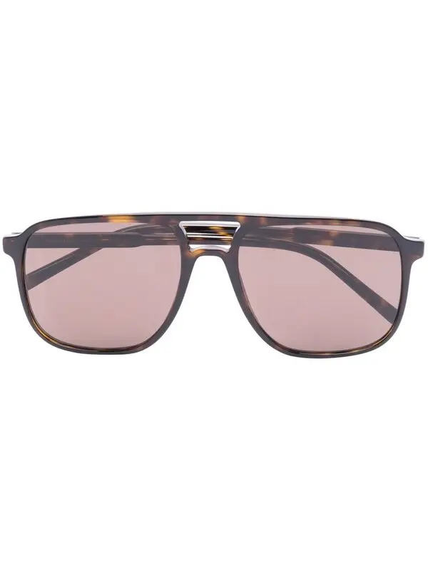 Dolce & Gabbana Oversized Pilot-frame Sunglasses - Brown