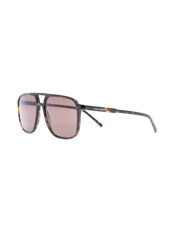 Dolce & Gabbana Oversized Pilot-frame Sunglasses - Brown