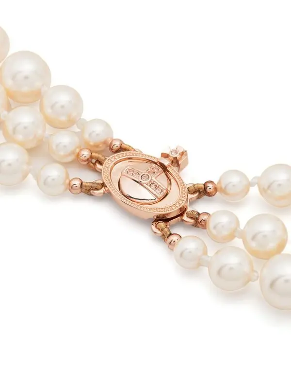 VIVIENNE WESTWOOD Messaline Orb Three-row Choker - Gold