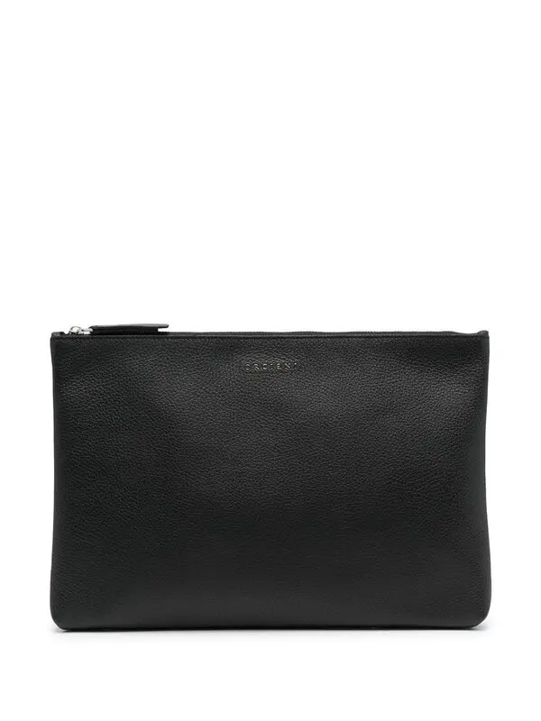 ORTIGNI Zip-fastening Leather Pouch - Black