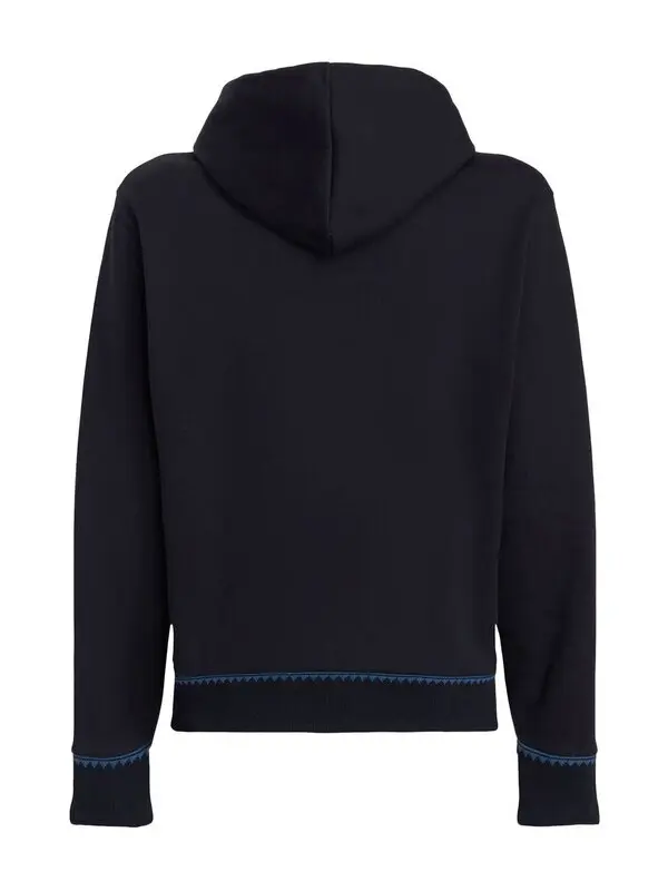 Etro Logo-Patch Pullover Hoodie In Blue - 20% Off | Editorialist