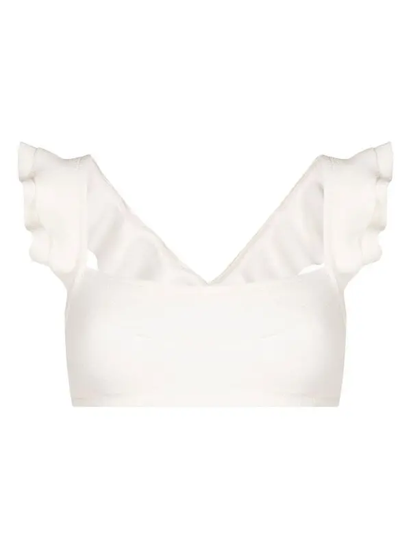CLUBE BOSSA Jasper Square Neck Bikini Top - White