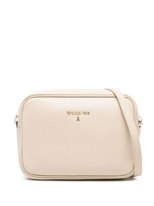 Patrizia Pepe Faux Leather Cross Body Bag - Neutrals