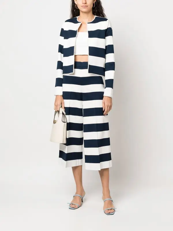 TWINSET Striped Cropped Trousers