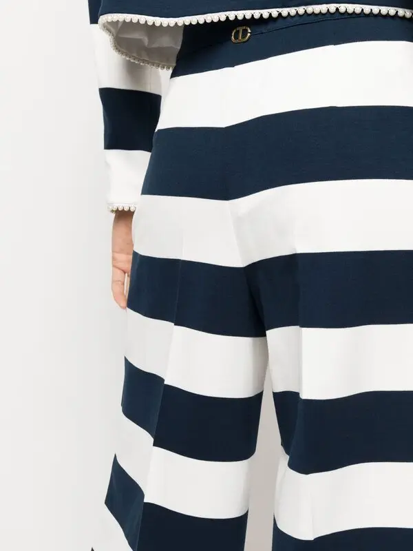 TWINSET Striped Cropped Trousers