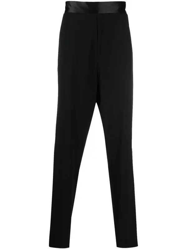 Giorgio Armani Tapered-leg Trousers - Black