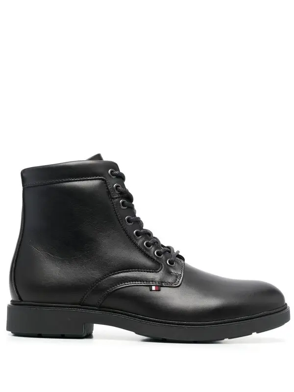 Tommy Hilfiger Lace-up Leather Boots